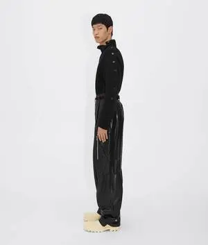 Bottega Veneta Mock Neck Ribbed Jumper