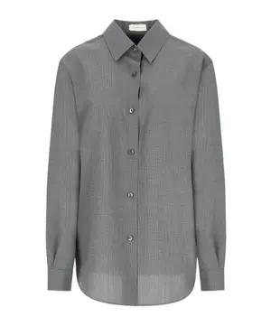 Magda Butrym Long-sleeved Buttoned Shirt - Gray