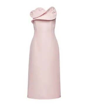 Magda Butrym Draped Strapless Midi Dress - Pink