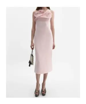 Magda Butrym Draped Strapless Midi Dress - Pink