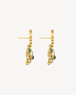 Saint Laurent Cassandre Heart Earrings - Multicolor