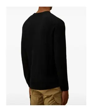 C.P. COMPANY Sea Island Ribbed Lens Sweater