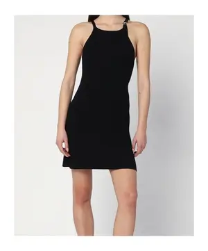 COURREGES Sleeveless Ribbed Dress With Adjustable Straps
