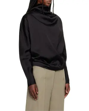 TOTEME High Neck Draped Top
