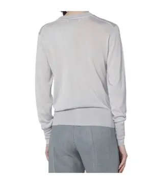 VIVIENNE WESTWOOD Logo Embroidered Knitted Cardigan - Gray