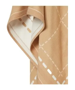 Fendi Ff Jacquard Checked Poncho