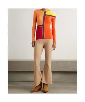 Gabriela Hearst Patchwork Long Sleeve Sweater