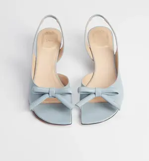 Dior Slingback Heeled Sandals With Bow Detailing