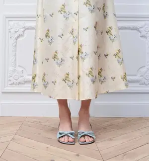 Dior Slingback Heeled Sandals With Bow Detailing