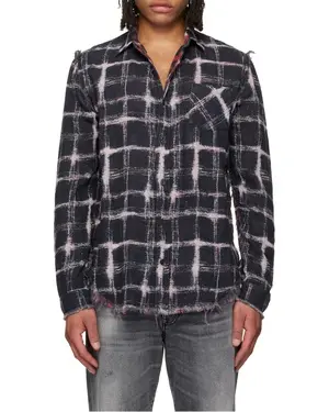 R13 Plaid Long-sleeve Shirt