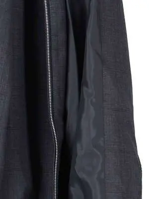 THE FRANKIE SHOP Baxter Plaid Zip Jacket - Darkgrey