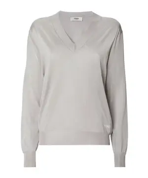 Fendi Long-sleeve V-neck Sweater