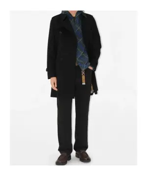 Burberry Double Breasted Belted Kensington Trench Coat