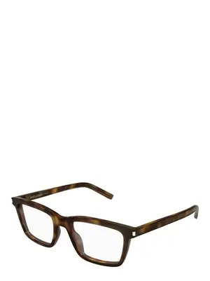 Saint Laurent Full Frame Plain Eyeglasses - Brown