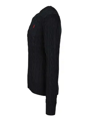 Polo Ralph Lauren Logo Embroidered Cable-knit Jumper