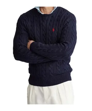Polo Ralph Lauren Logo Embroidered Cable-knit Jumper