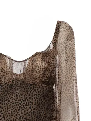 Saint Laurent Leopard-print Mini Dress