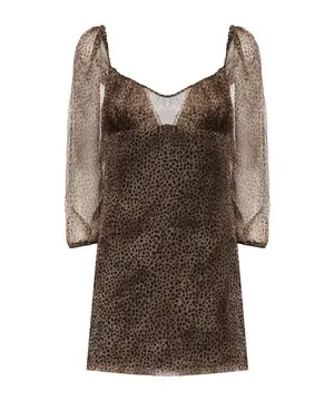 Saint Laurent Leopard-print Mini Dress - No