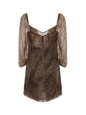 Saint Laurent Leopard-print Mini Dress