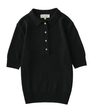 Studio Nicholson Tolsa Knit Polo Shirt - Black