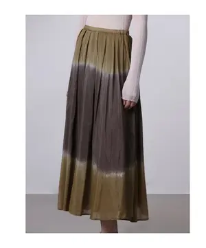 ROBERTO COLLINA Dip-dye Pleated Midi Skirt