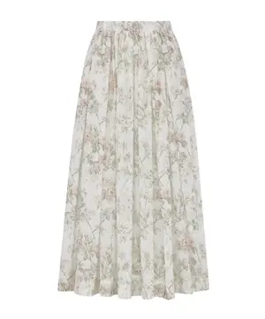 Dior Mid-length Flared Skirt With Patterned Decoration