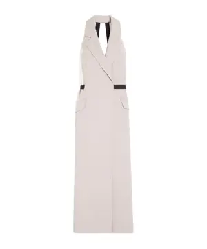 Max Mara Cime Halterneck Midi Dress - Beige