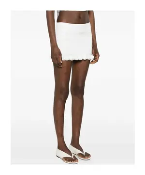 Oseree Mini Skirt With Embellished Hem