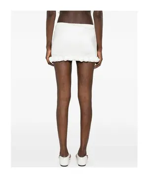 Oseree Mini Skirt With Embellished Hem