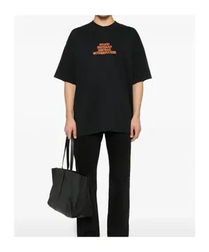 Vetements Short-sleeved Crewneck T-shirt - Black