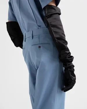 Prada Pleated Straight-leg Trousers - Pilot Blue
