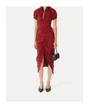 VIVIENNE WESTWOOD Ruched Orb Embroidered Midi Dress - Doodle Ball