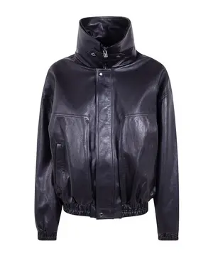 Magda Butrym Leather Bomber Jacket