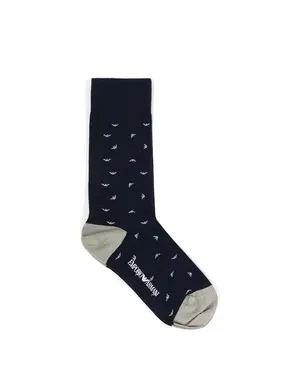 Emporio Armani Crew Socks With Logo Pattern