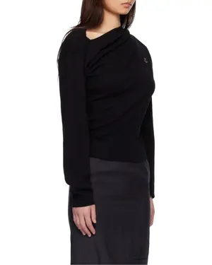 VIVIENNE WESTWOOD Long Sleeve Fitted Top With Orb Embroidery
