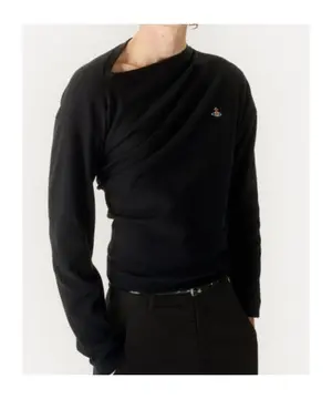 VIVIENNE WESTWOOD Long Sleeve Fitted Top With Orb Embroidery