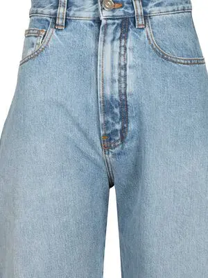 Alaïa Round Barrel Leg Jeans - Light Blue
