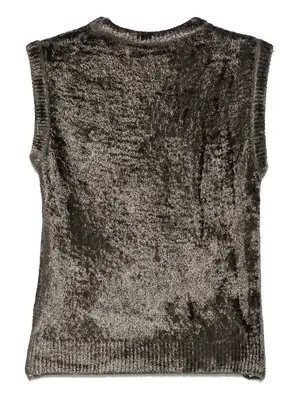 AYA MUSE Ribbed Knit Cropped Tank Top - Cocoa