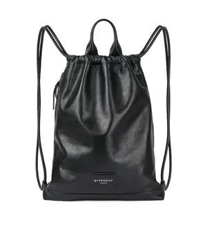 Givenchy Antigona Backpack In Grained Shiny Leather - Black