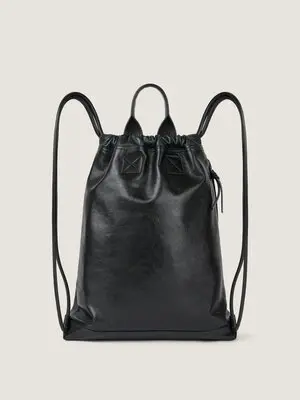 Givenchy Antigona Backpack In Grained Shiny Leather - Black