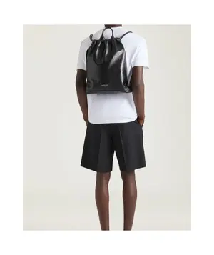 Givenchy Antigona Backpack In Grained Shiny Leather - Black