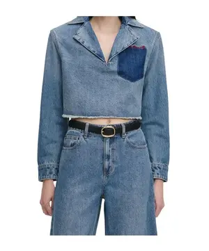 SELF-PORTRAIT Barrel Leg High Waisted Jeans
