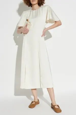 ROTATE BY BIRGER CHRISTENSEN Satin Slit Midi Dress - No