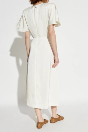 ROTATE BY BIRGER CHRISTENSEN Satin Slit Midi Dress - No