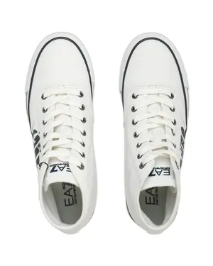 EA7 Logo High-top Sneakers - White