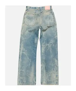 Acne Studios Patch Denim Wide-leg Jeans - Blue