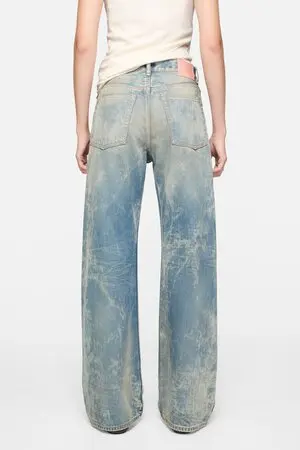 Acne Studios Patch Denim Wide-leg Jeans - Blue