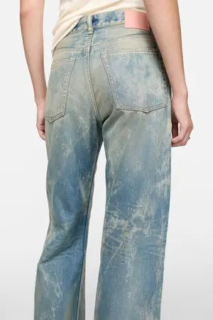 Acne Studios Patch Denim Wide-leg Jeans - Blue