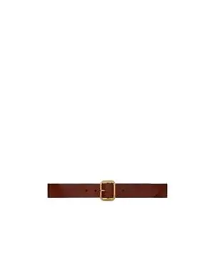Saint Laurent Buckled Leather Belt - Brown