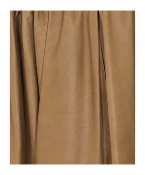 Auralee Elastic-waist Leather Midi Skirt - Brown
